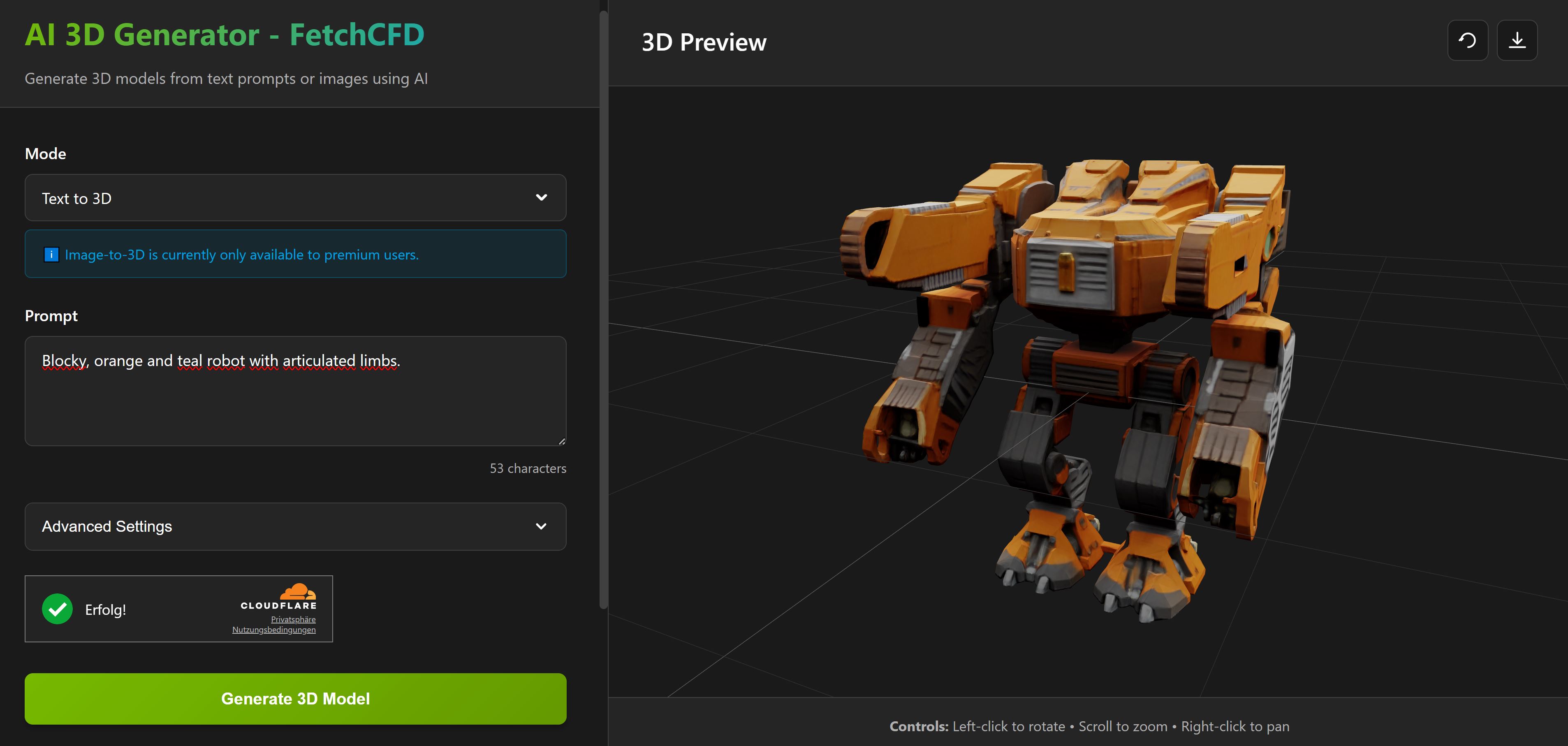 Free AI Text to 3D Model Generator & Image to 3D Converter | FetchCFD